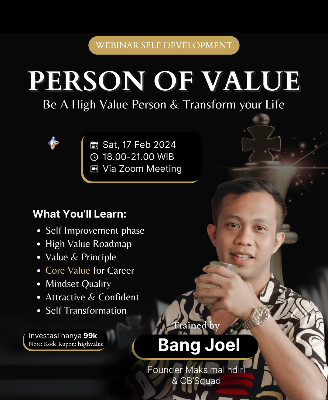 Webinar The Person Of Value - MAKSIMALIN DIRI