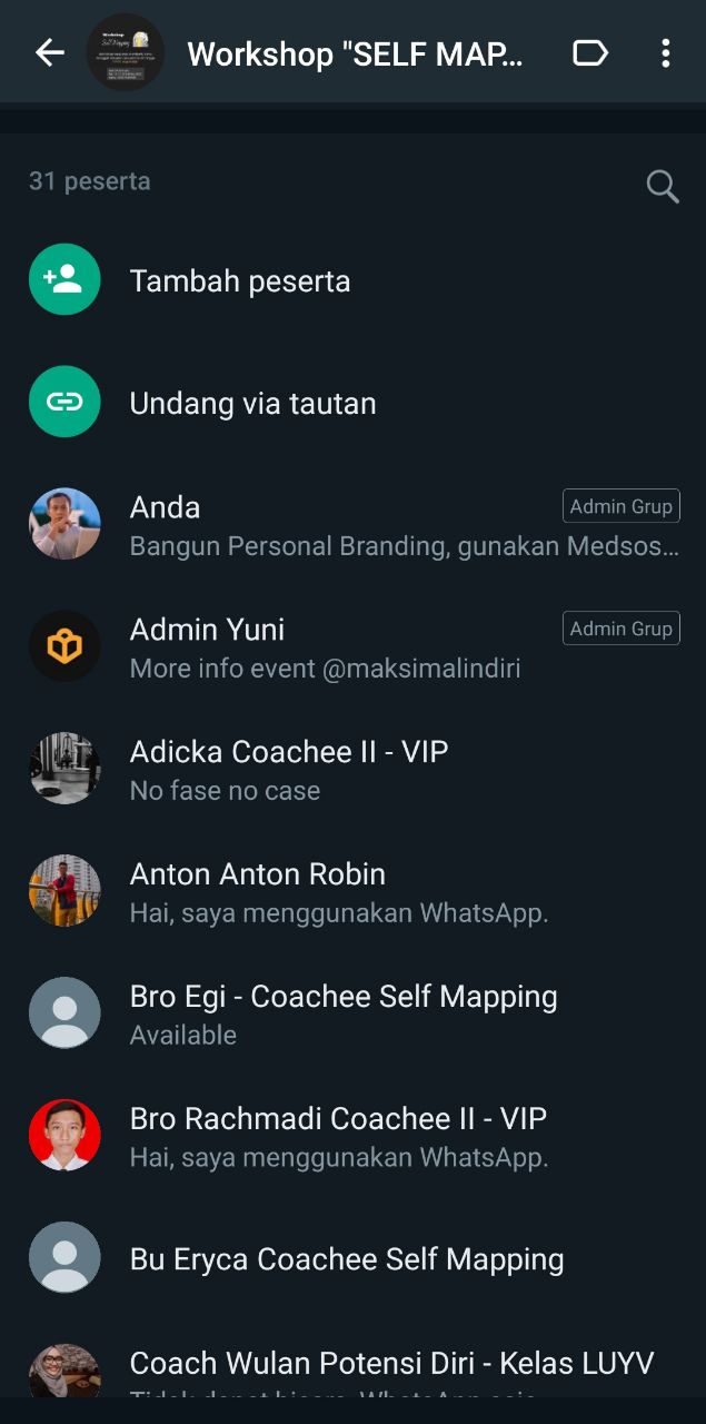 Workshop Self Mapping – Maksimalin Diri
